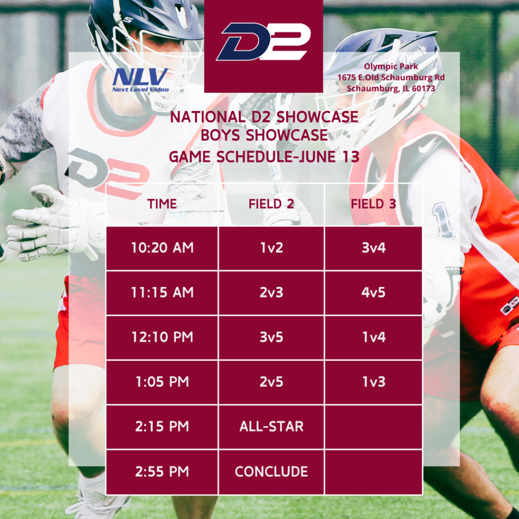 Game Schedule – D2 Showcase